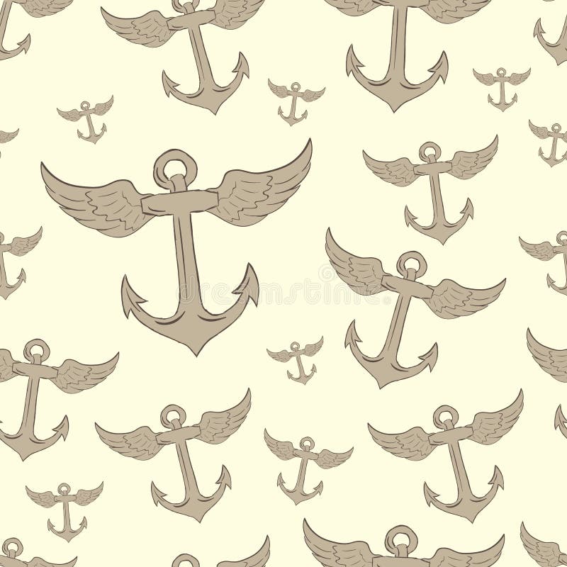 Winged Anchor Stock Illustrations – 45 Winged Anchor Stock ...