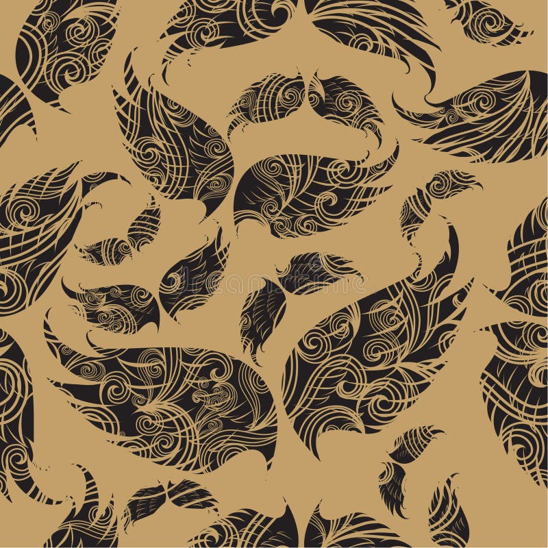 Seamless wings pattern stock vector. Illustration of abstract - 9952538