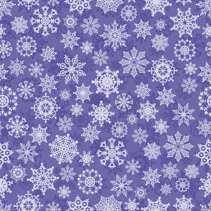 Seamless Winter Background with Snowflakes Stock Vector - Illustration ...