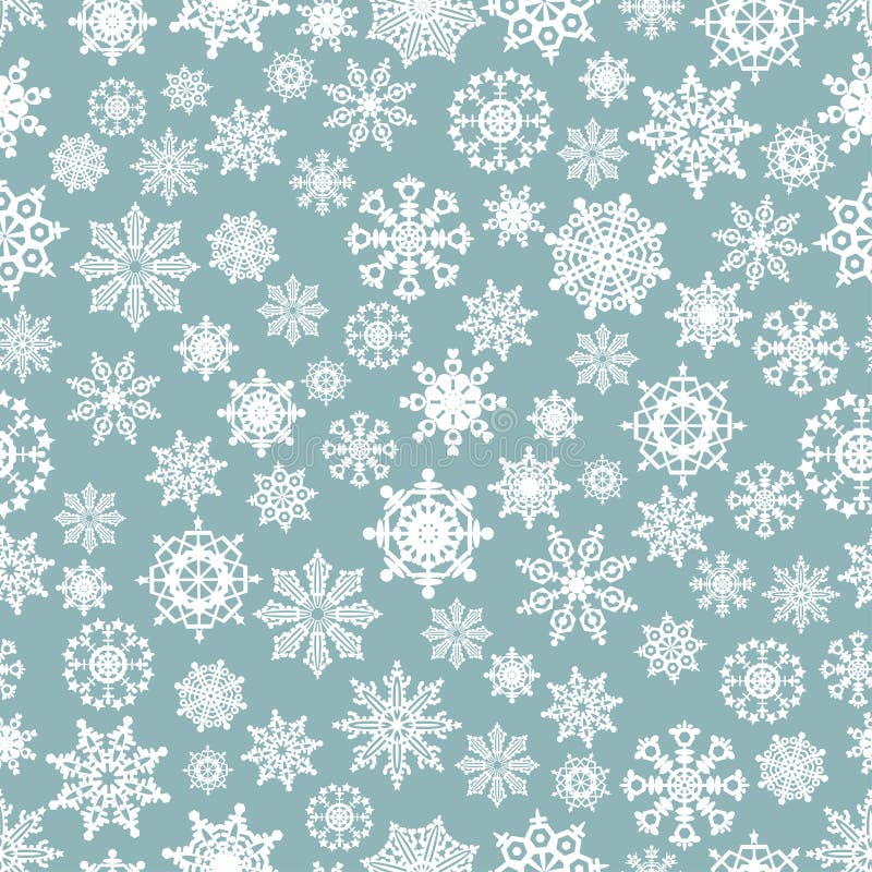 Seamless Winter Background with Snowflakes Stock Vector - Illustration ...