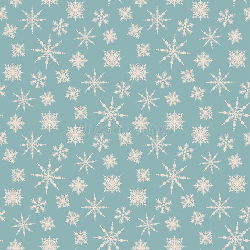 Seamless Winter Background with Snowflakes Stock Vector - Illustration ...