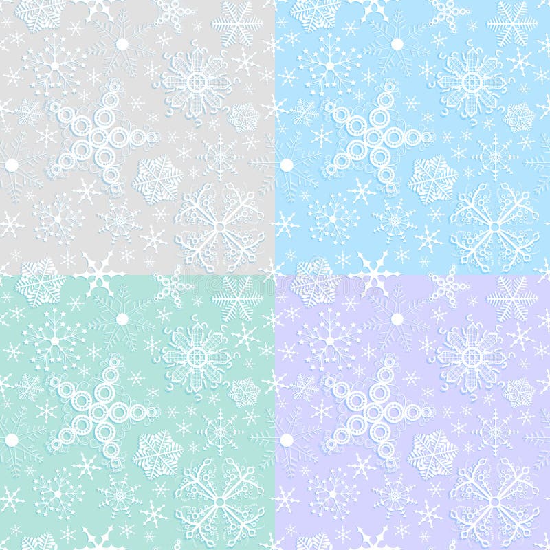 Seamless Winter Pattern on Paper Texture Stock Vector - Illustration of ...