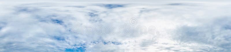 Seamless Winter Sky Panorama on Overcast Day in Spherical ...