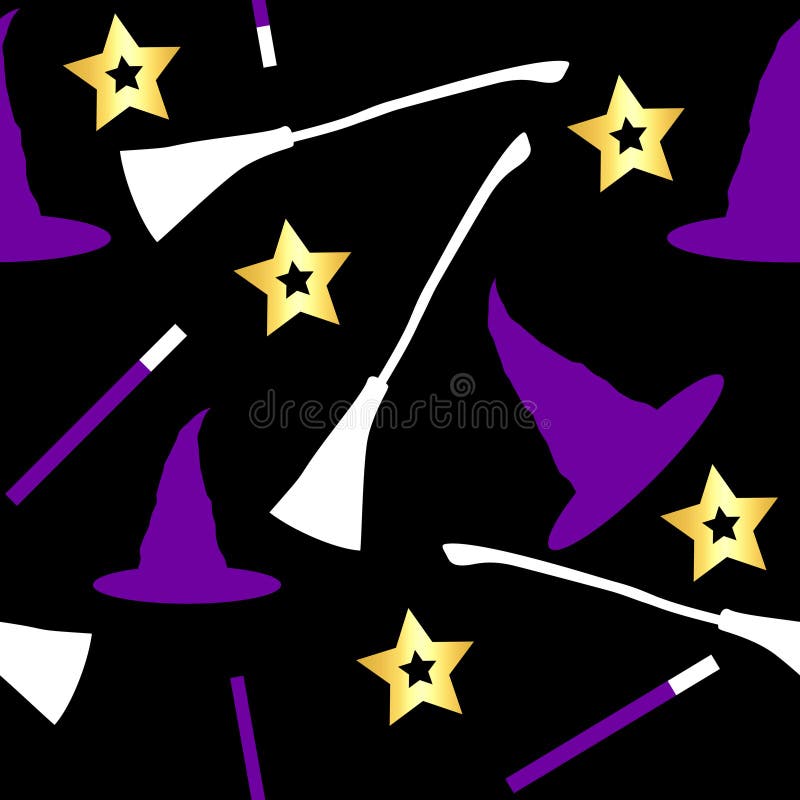 Seamless wizard pattern stock illustration. Illustration of wizard ...