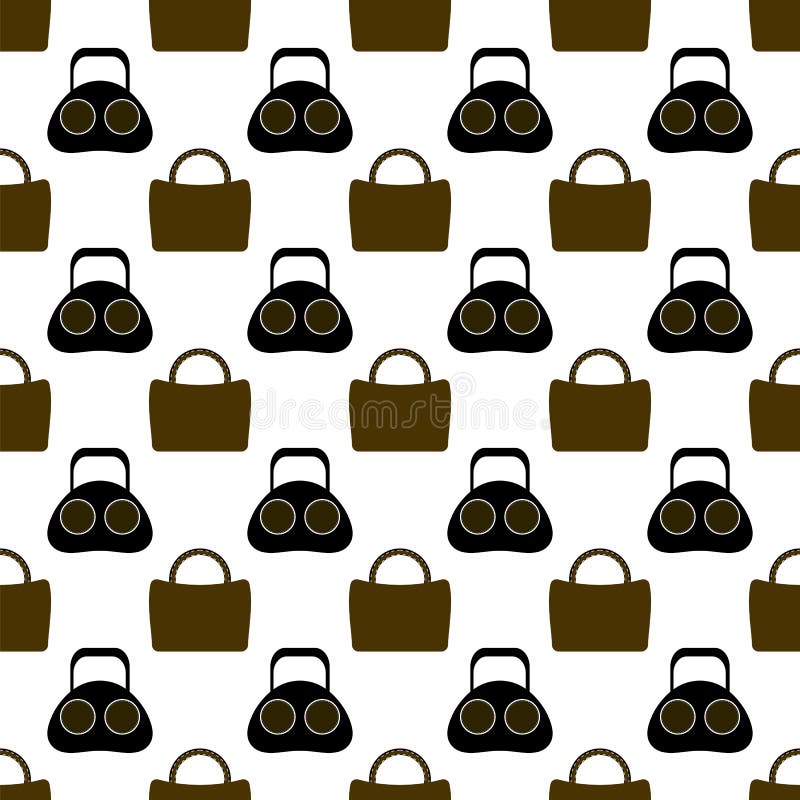 Seamless Womens Handbag Pattern Stock Vector - Illustration of closeup ...