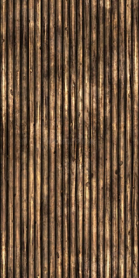 Seamless Wood Logs Wall Background Surface Texture Stock Illustration ...