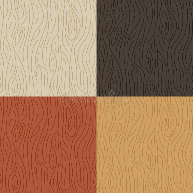 Seamless Wooden Pattern. Wood Grain Texture. Dense Lines. Abstract ...