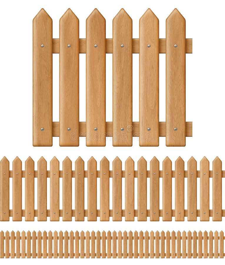 Wooden fence stock vector. Illustration of pattern, outdoors - 15671825
