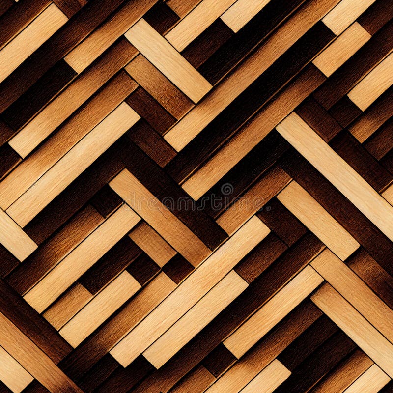 Seamless Wooden Panel with Small Blocks Arranged in Zigzag Pattern for ...