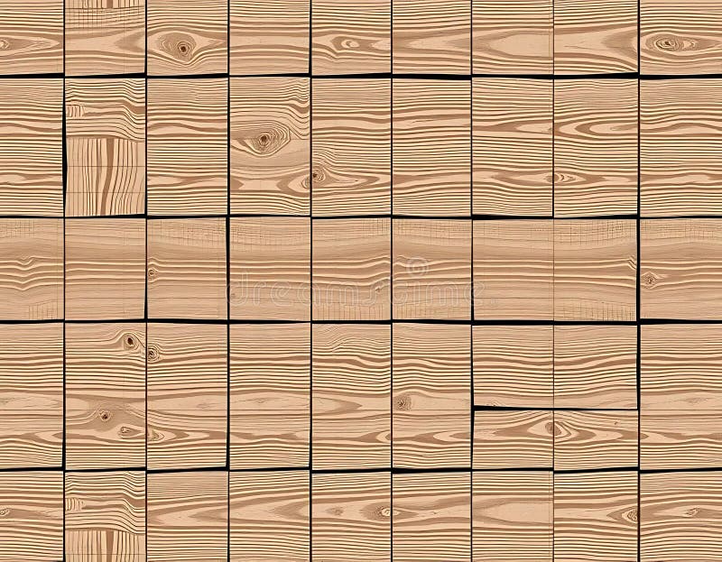 Seamless Wooden Plank Pattern with Organic Lines Stock Illustration ...