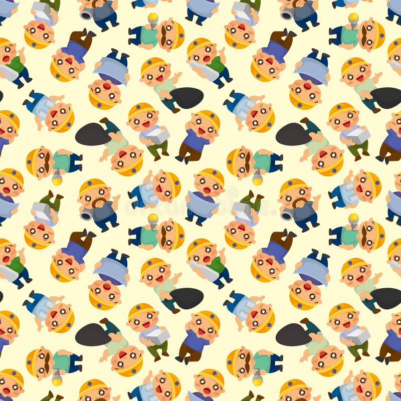 Seamless worker pattern stock vector. Illustration of contractor - 22045350
