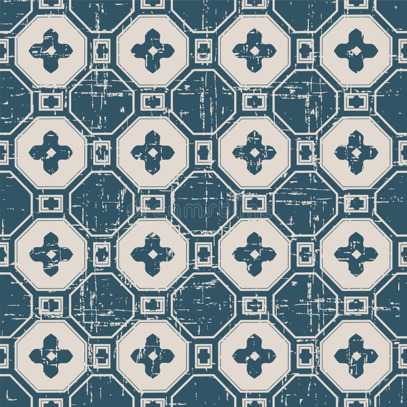 Seamless Worn Out Antique Background 207_hand Drawn Check Geometry ...