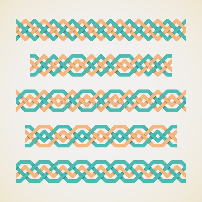 Seamless Islamic border stock vector. Illustration of coptic - 104141902