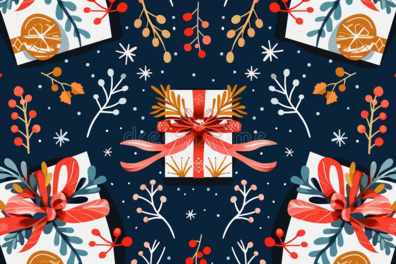 Seamless Wrapping Paper Pattern for Festive and Decorative Designs ...