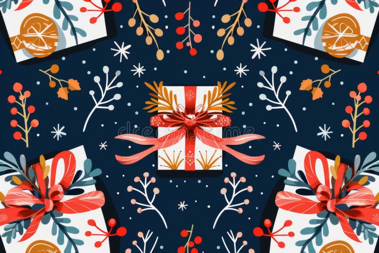 Seamless Wrapping Paper Pattern for Festive and Decorative Designs ...