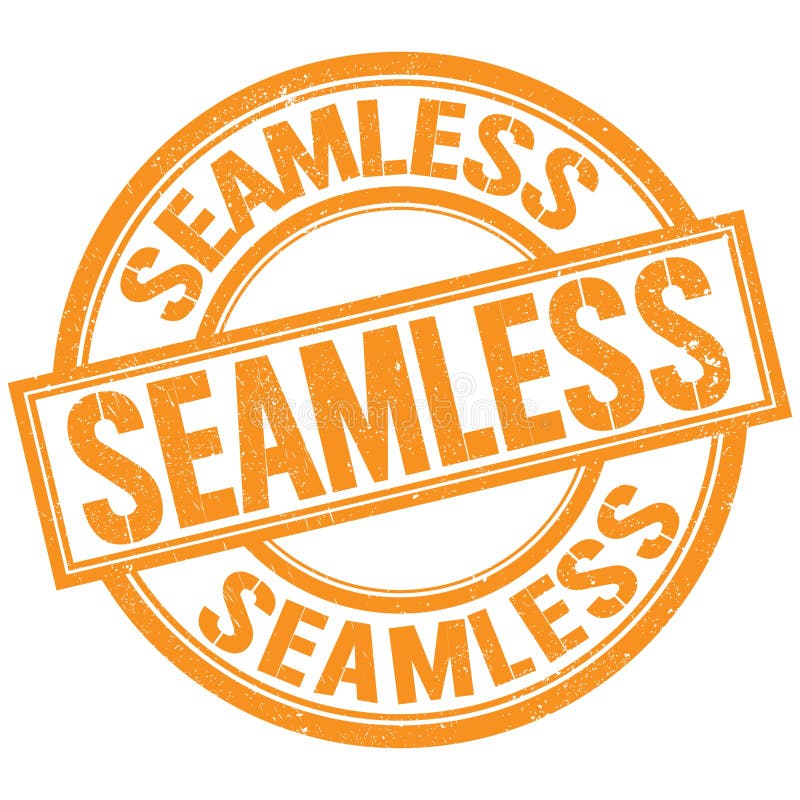 SEAMLESS Written Word on Orange Stamp Sign Stock Illustration ...