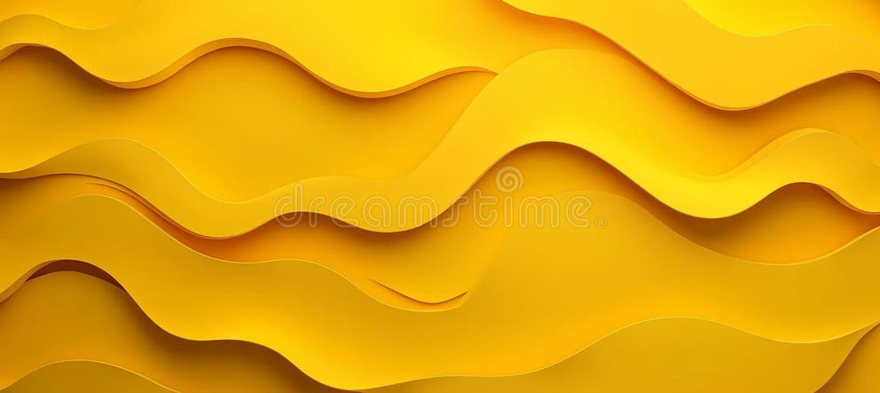 Seamless Yellow 3D Low Profile Wave Texture Pattern Background ...