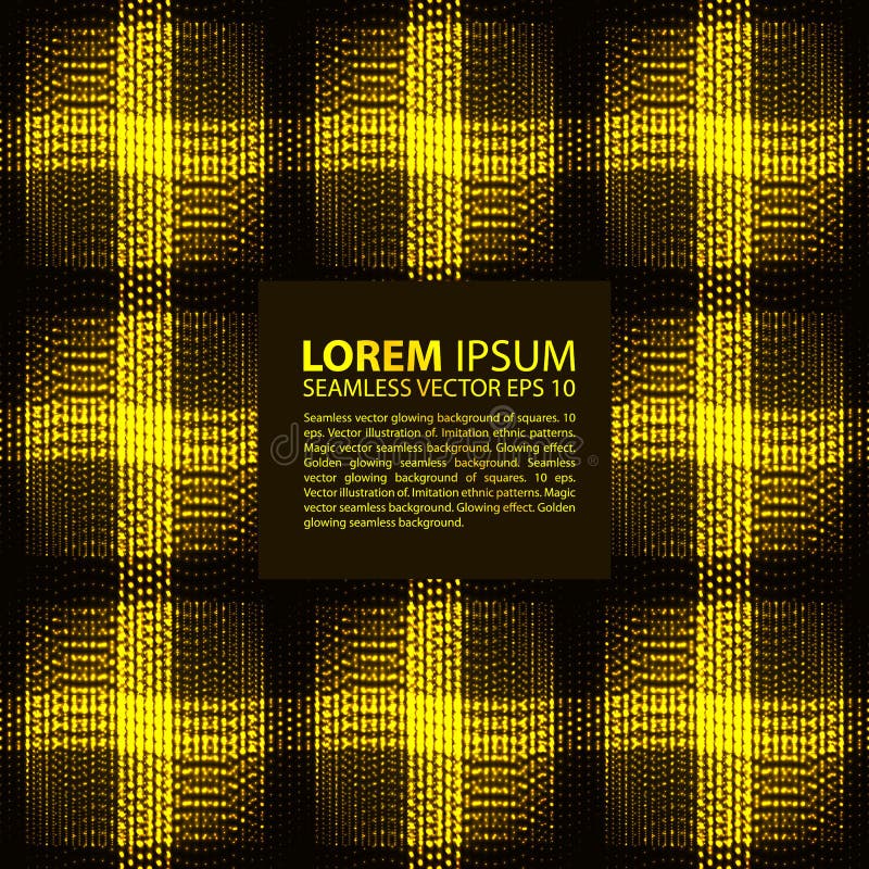 Seamless Yellow Glowing Ethnic Pattern Stock Vector - Illustration of ...