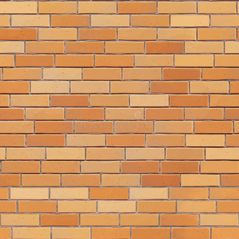 Seamless Yellow-orange Brick Wall Texture. Stock Illustration ...