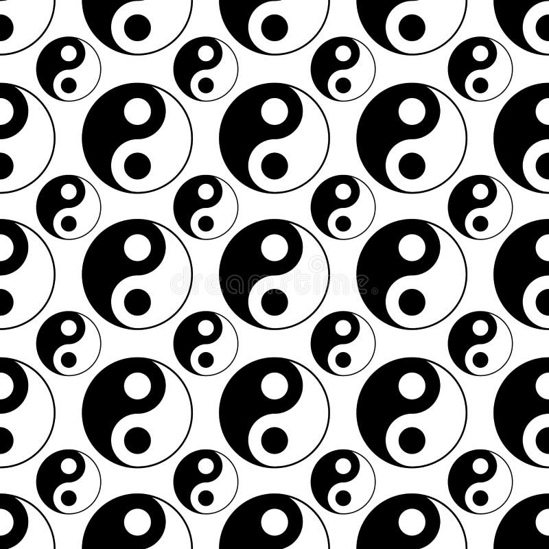 Seamless of Yin Yang Vector Stock Vector - Illustration of ...