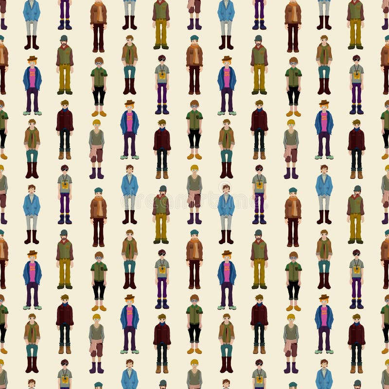 Seamless young boy pattern stock vector. Illustration of beauty - 28756432