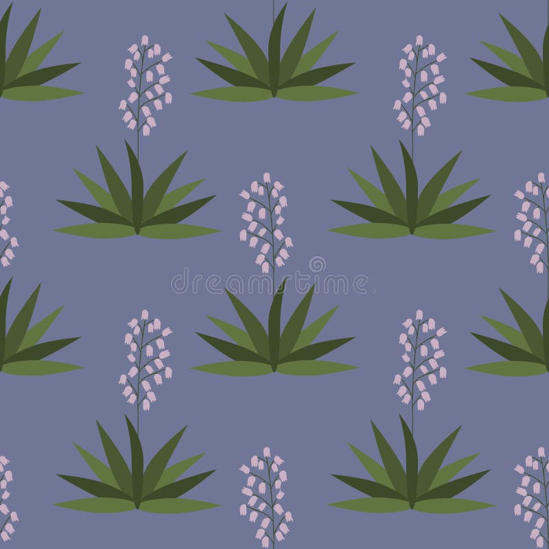 Seamless yucca pattern stock vector. Illustration of bliue - 209817420