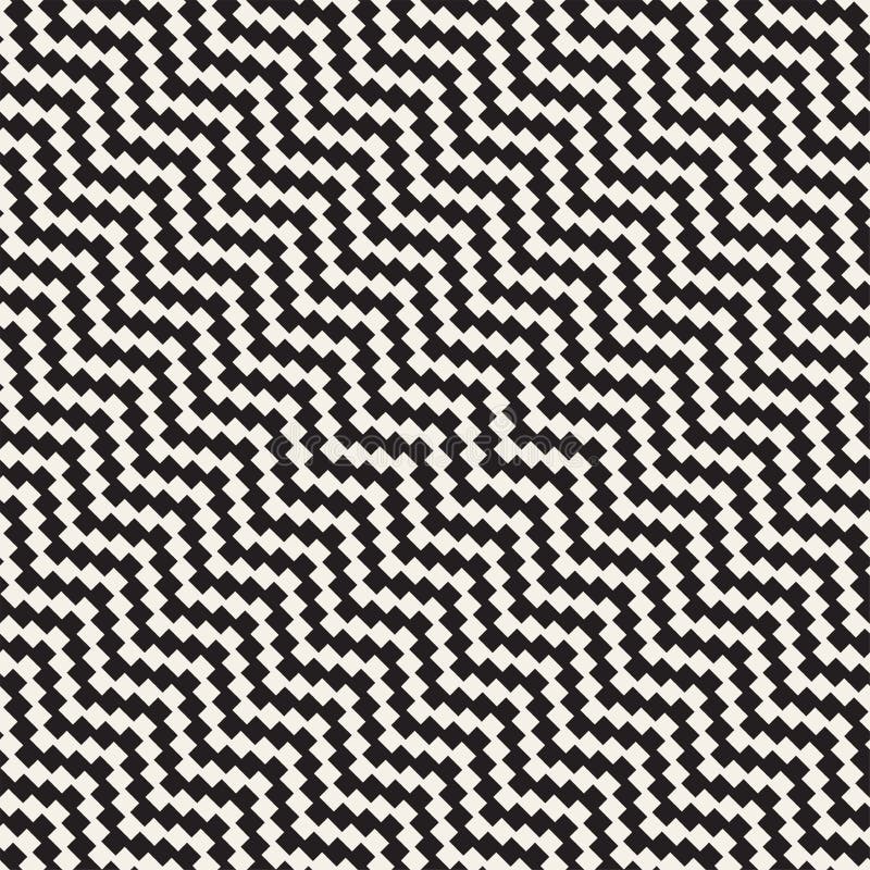 Seamless Zig Zag Geometric Pattern. Classic Chevron Lines Tiling. Stock ...