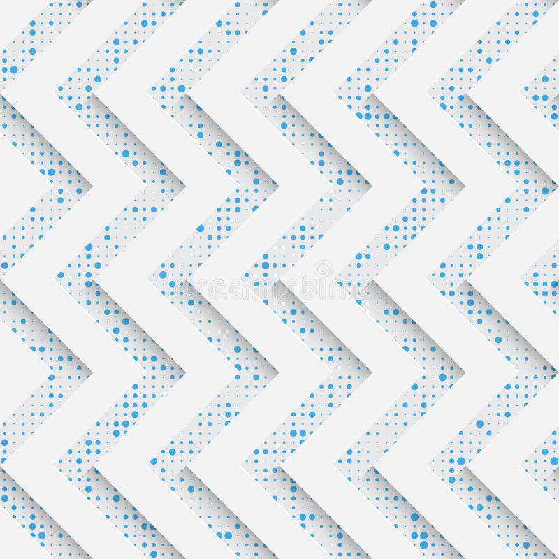 Seamless Zig Zag Pattern. White and Blue Wrapping Background Stock ...