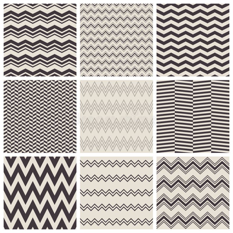 Seamless zig zag patterns stock vector. Illustration of nostalgic ...