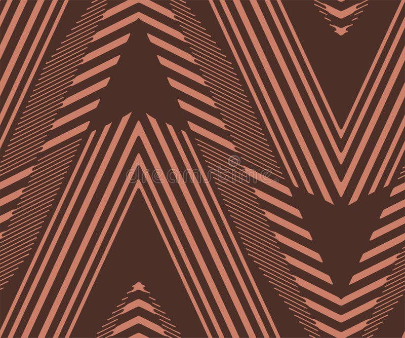 Seamless Zigzag Fabric Print Pattern. Vertical Stripes Bronze and Brown Texture Vector Stock ...