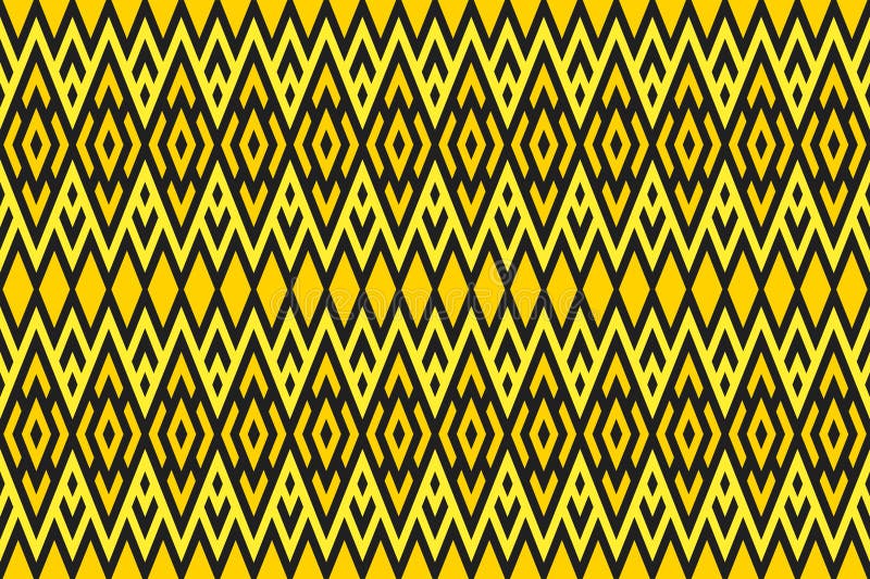 Seamless Zigzag Pattern in Yellow Stock Vector - Illustration of ...