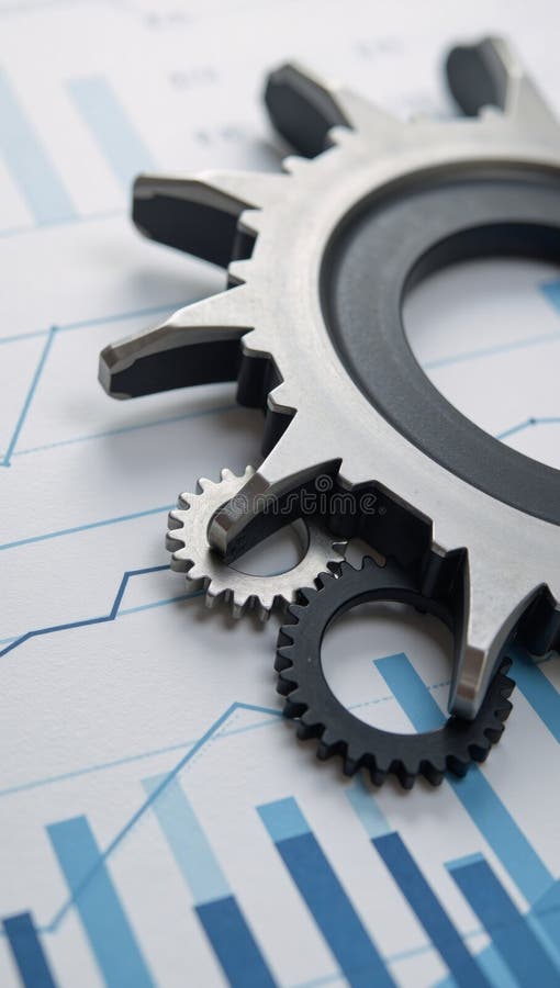 Seamlessly Integrated Business Growth Represented by Abstract Gears ...