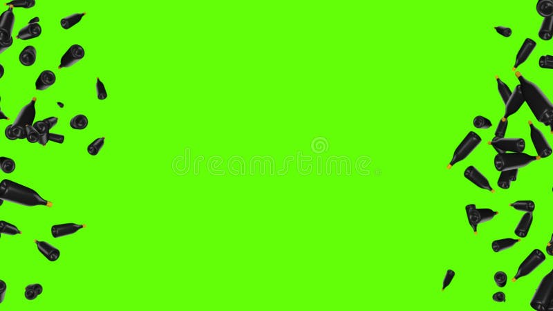 Seamlessly Loop Animation of Realistic Empty Metal Bottles Endlessly ...