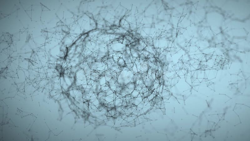 Plexus Digital Connection with Globe Stock Footage - Video of white ...