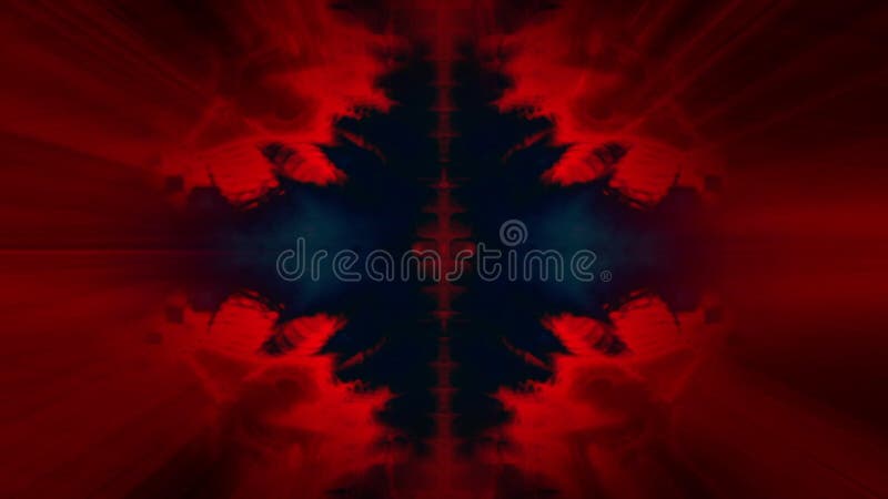 Abstract Red Ink Kaleidoscope Stock Footage - Video of blue ...