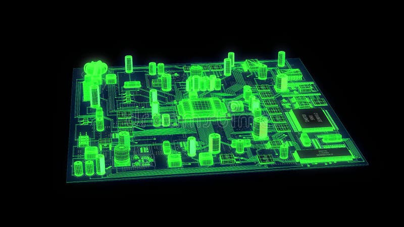 Seamlessly Looping Animation of an Electronic Board Stock Video - Video ...