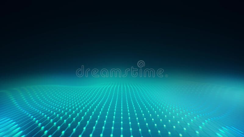 Wavy Blue Grid Technology Background Seamless Loop Stock Video - Video ...