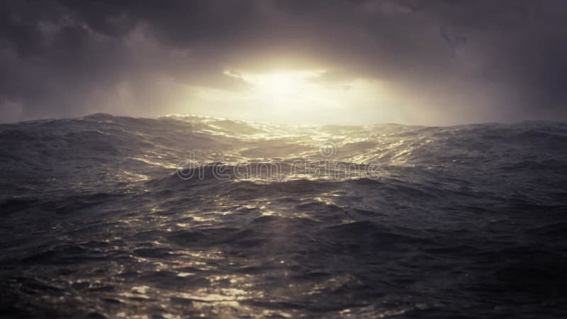 Seamlessly Looping 3d Render of a Wavy Ocean Stock Footage - Video of ...
