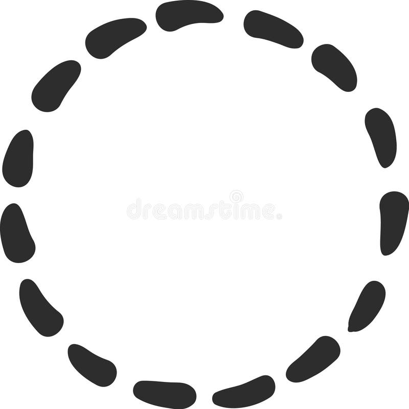 Seamlessly Looping Dotted Line Creating a Perfect Circle with Uniformly ...
