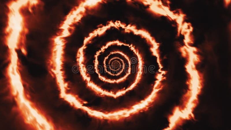 Slowly Zooming Rotating Fire Spiral Stock Footage - Video of orange ...