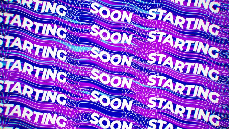 Wavy Animated STARTING SOON Message - Screen for Video Streaming ...