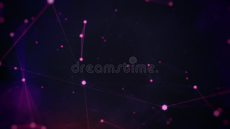 Rotating Pink Plexus Network on Dark Backdrop Stock Footage - Video of ...