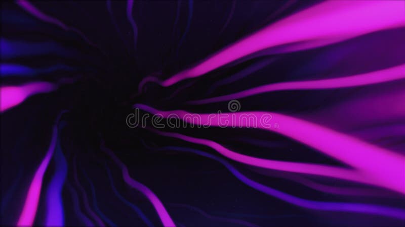 Rotating Curvy Violet Strings Tunnel with Subtle Particles Stock Video ...