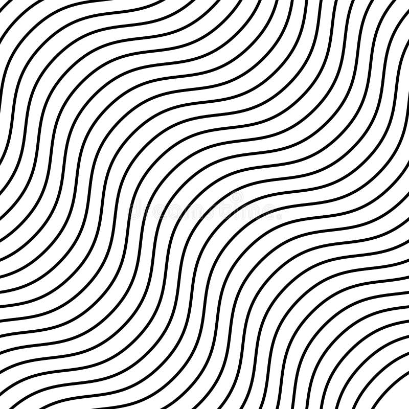 Seamlessly Repeatable Geometric Monochrome Pattern with Distorted Lines ...