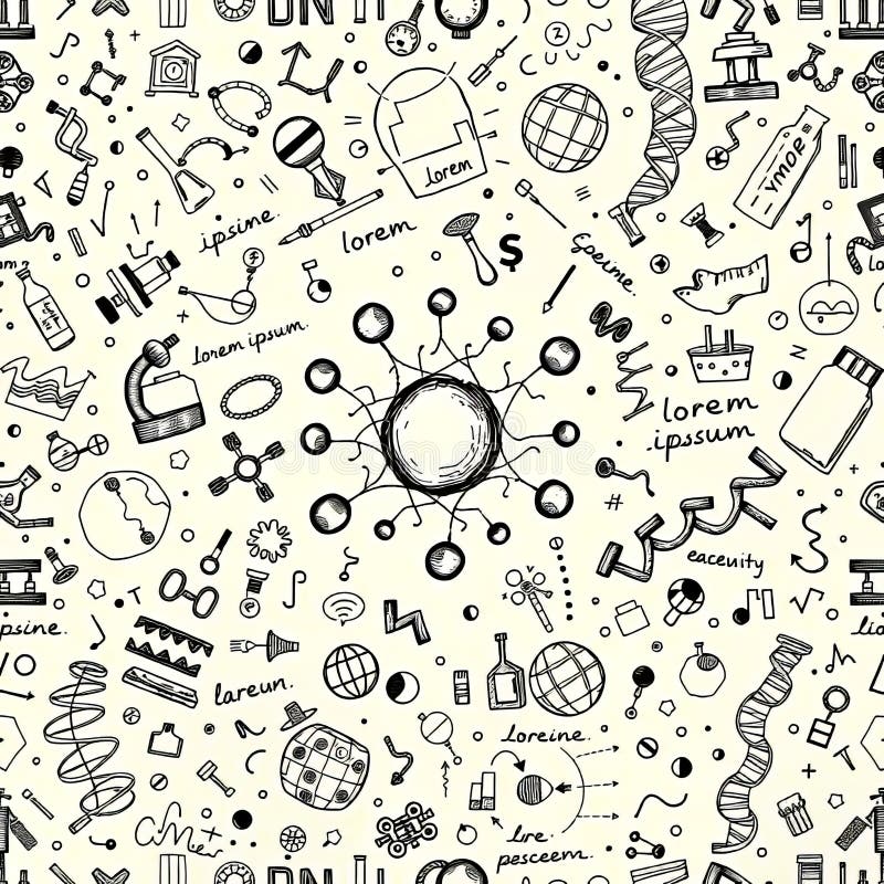 Seamlessly Repeating Abstract Medical Illustrations Digitally Created ...