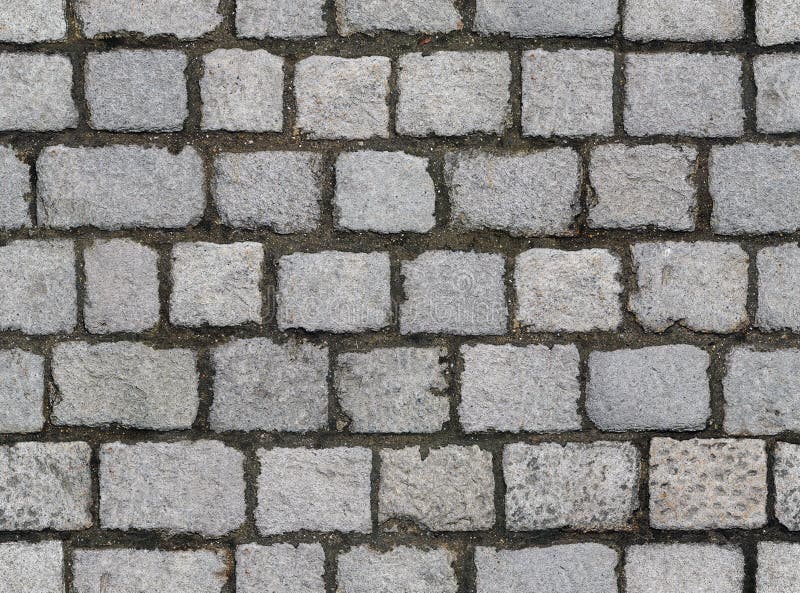 Seamlessly Tiling Cobbled Road Texture. Stock Image - Image of road ...
