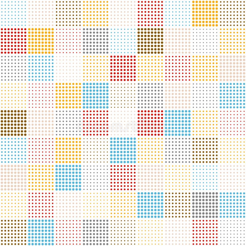 Seamlesspattern - Quadrados De Pontos Diferentes Ilustração do Vetor ...