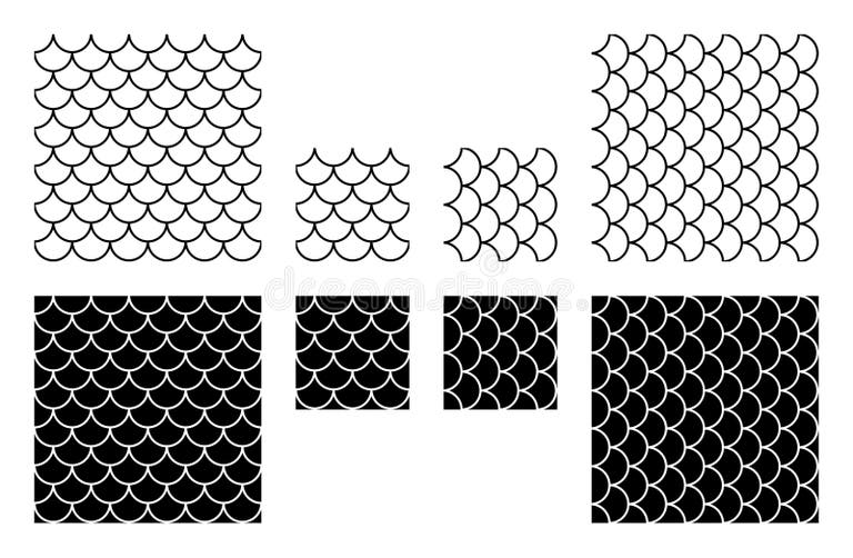 Seamless Scale Pattern Tiles, Similar To Fish or Snake Scales Stock ...