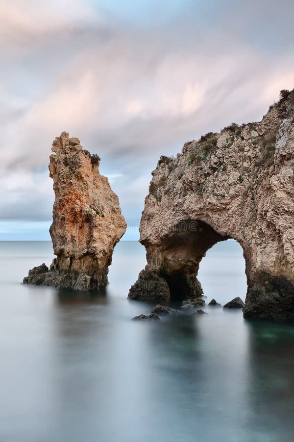The Seamounts with an Arch. Portugal Stock Photo - Image of landscape ...