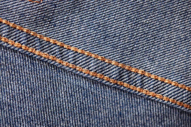 Seams on Jeans Close-up in High-resolution. Stitching on Denim on the ...